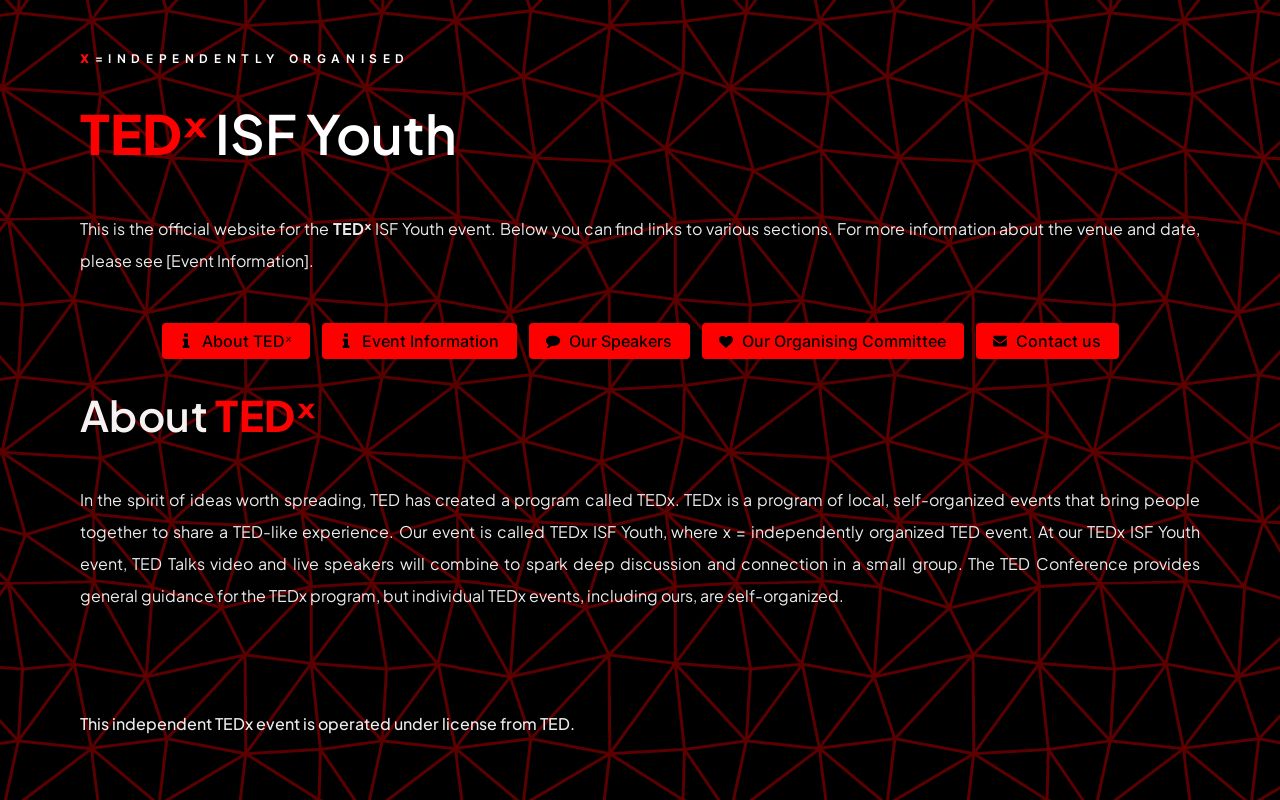 TEDˣ ISF Youth Official